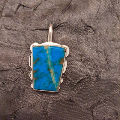 Blue Sea Sediment Jasper Pendant 925 Sterling Silver Pendant Sea ...