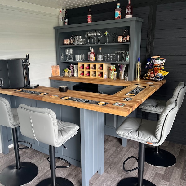 Home Entertainment Bar Counter and Wine Bar Display, the Devon - Etsy UK