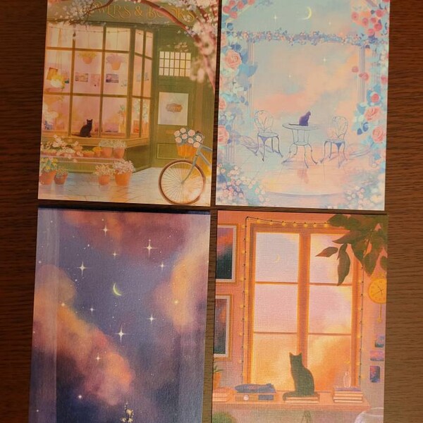 Art Postcard Set (4) - Custom Art Postcards, Personalized Illustrated ...