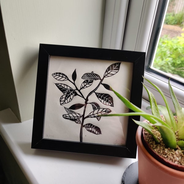 Black Barbed Wire Love Heart Tattoo Inspired Linocut Linoprint Wooden ...