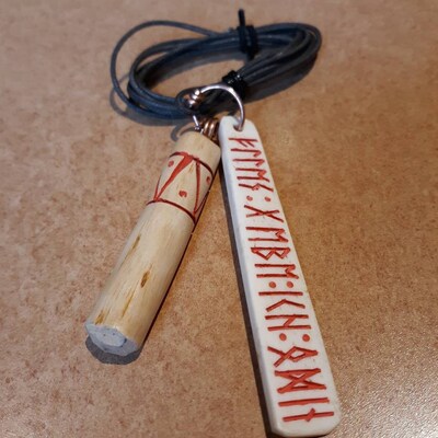 Norse germanic pendant rune asatru necklace heathen pagan jewelry odin ...