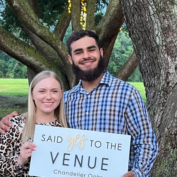 Personalized Said Yes to the VENUE Sign, Event Sign, Bridal Sign ...