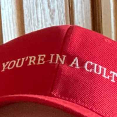 Youre in a Cult Red Trucker Hat - Etsy