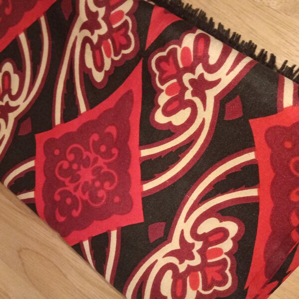 Mens Vintage Paisley 60's Blue Kipper Tie, Gents Rare Retro Psychedelic ...