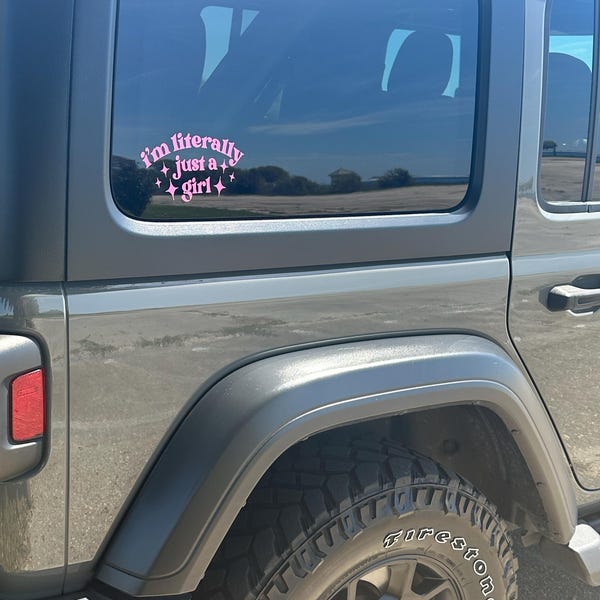 I'm Literally Just A Girl, Car Decals for Women, Coquette Aesthetic ...