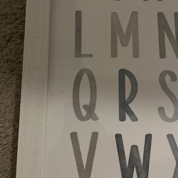 Sage Green Watercolor Alphabet Numbers Prints (set of 2) : Nursery ...