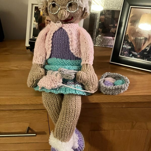 Knitting Pattern. PDF Digital Download. Knitting Nana Shelf Sitter ...