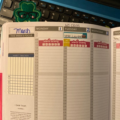 Shamrock Nerd Planner Clip Book Nerd Book Mark St Patricks - Etsy