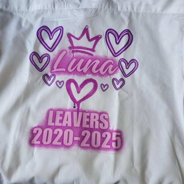 DIY Personalised Iron on Leavers Day Shirt Transfer | Graffiti Style ...