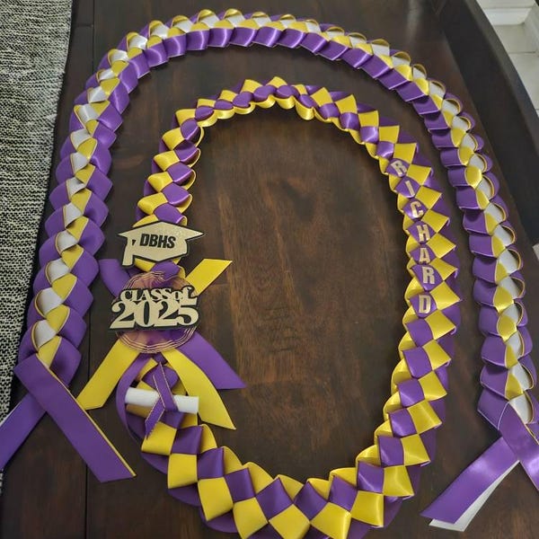 Baseball Ribbon Lei/graduation Leis/senior Night/sport Night/graduation ...