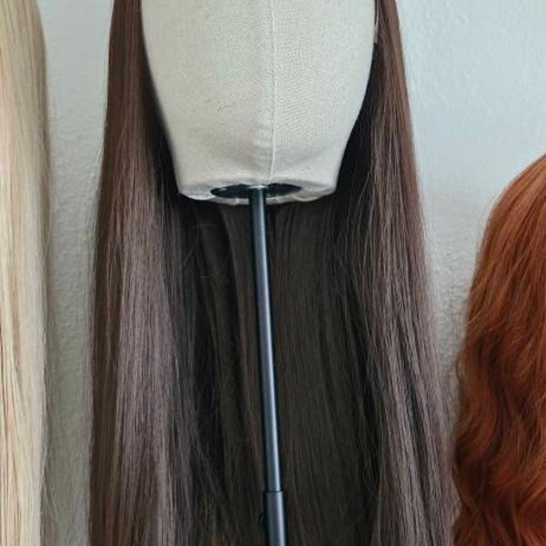Unisex Snow White Long Fringe Bangs Short Straight Layered Cosplay Wig ...