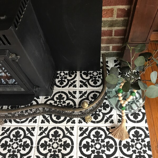 Felicity Tile Stencil – Large TILE STENCIL – Tile Stencils for Painting ...