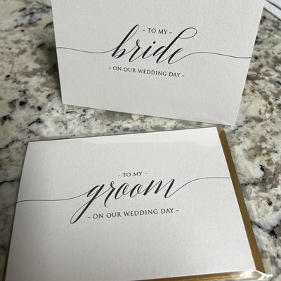 Wedding Card to Your Bride or Groom on Your our Wedding Day Love Note ...