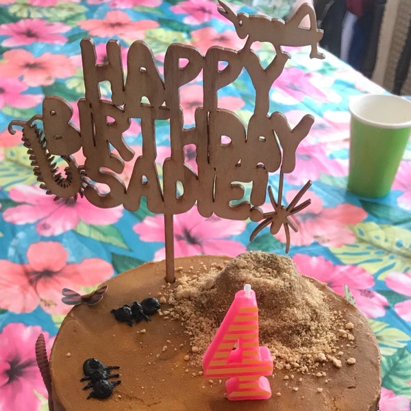 Custom Bug Birthday Cake Topper, Custom First Birthday Cake Topper ...