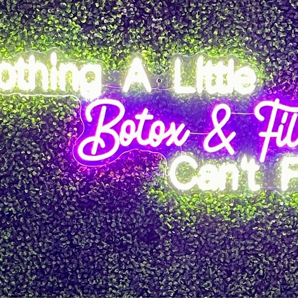 Nothing A Little Botox Filler Neon Sign Botox Filler Led Neon Light ...