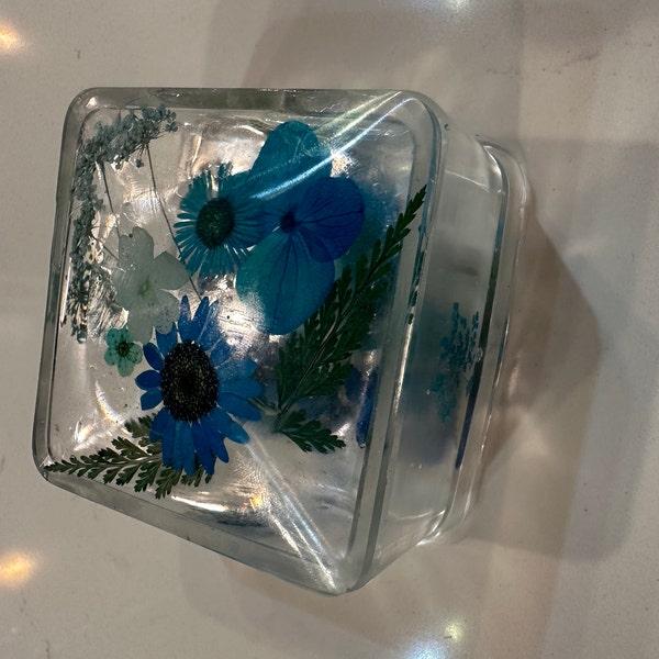 Glitzy Flower Box | Pressed Flower Art | Boxes | Embellished |jewelry ...
