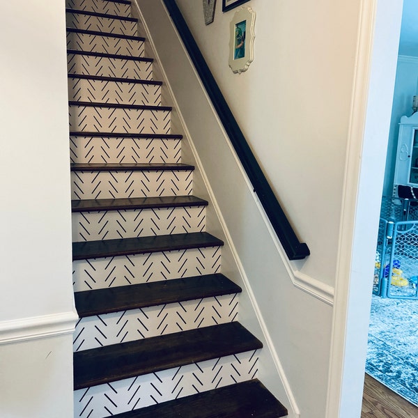 Stair Riser Decals Peel and Stick Removable Stickers Minimal Arrow ...