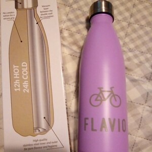 Personalized Stainless Steel Vacuum Flask Personalised Insulated Water ...