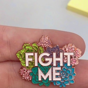Fight Me Enamel Pin Lapel Pin - Etsy