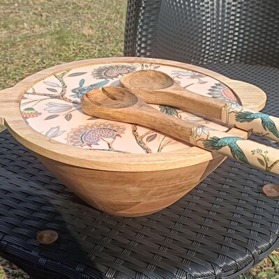 Solid Mango Wood Side Table Ideal Corner Tray Table Unique Gift ...