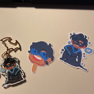 Nightwing 4 Sticker / 2 Double-sided Acrylic Charm - Etsy