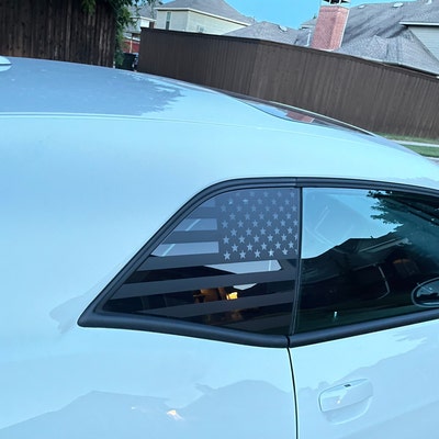 Challenger American Flag Rear Quarter Window Accent Decal - Etsy
