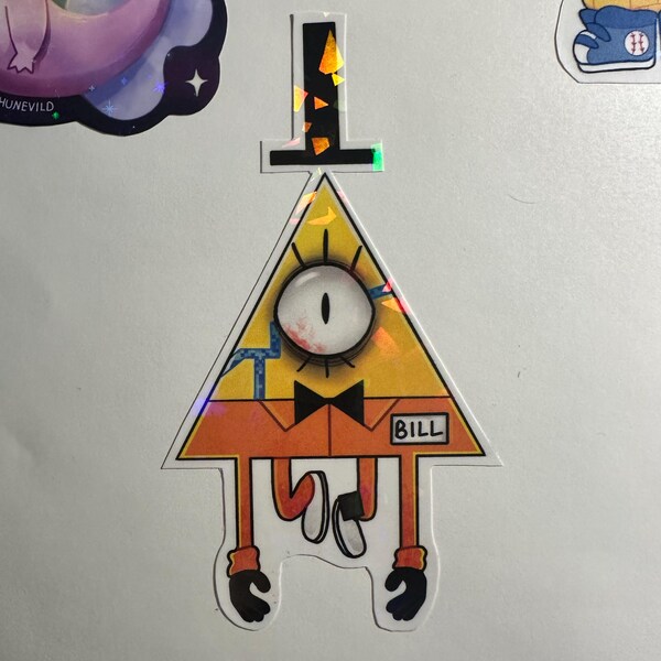 Theraprism Bill Cipher Holographic Sticker || Gravity Falls Book of ...