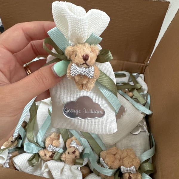 Teddy Bear Gift Bags, Thank You Beary Much, Teddy Bear Baby Shower ...