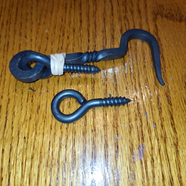 Hand Forged Rustic Farmhouse Latch Hook, Steel Gate Latch Hook, Hand ...