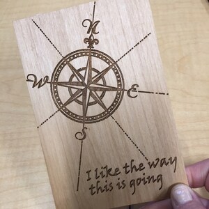 Personalized Real Wood Card Design: Custom Engraved With Your Text ...