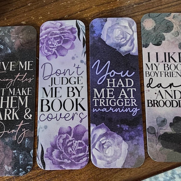 Dark Romance Bookmarks, Trigger Warning Bookmark, Book Marks, Bookmark - Etsy