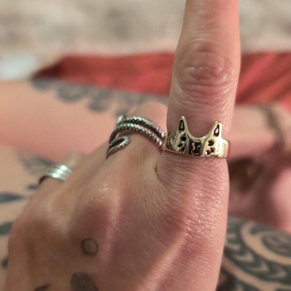 Half Face Gold Venus Ring, Venus Ring, Gold Fashion Ring, Fashion ...