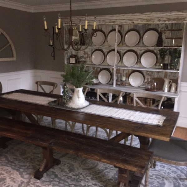 Farmhouse Table, Farm Table, Long Farmhouse Table, Rustic Table, Rustic ...
