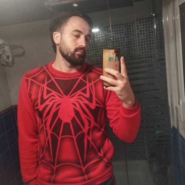 The Human Spider Sweater / Sweater Spiderman Wrestler - Etsy