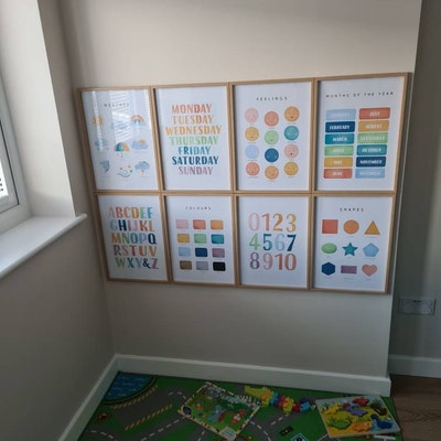 Set of Educational Posters, 8 Homeschool Prints, Montessori Classroom ...