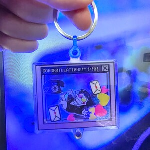 Spamton Deltarune Shaker Charm Keychain Acrylic Openable - Etsy