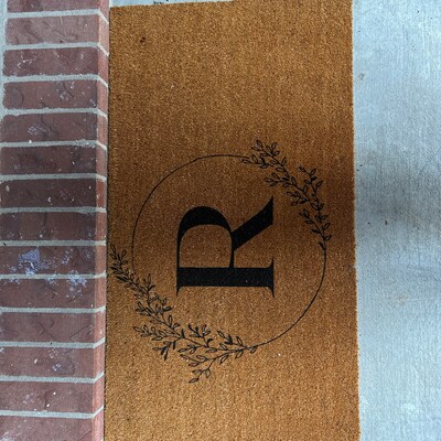 Initial Doormat, Gift for Her, Wedding Gift, Housewarming Gift ...