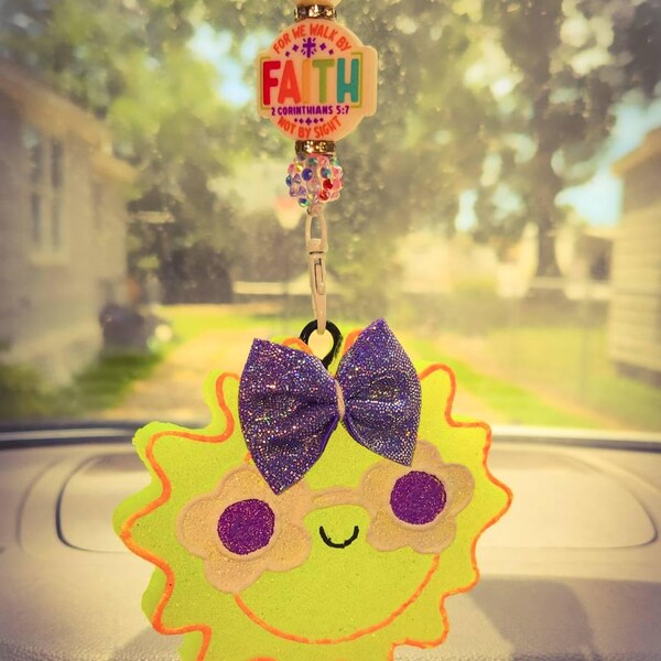 Peppermint Cherry Freshie, Christmas Freshie, Car Air Freshener, Made ...