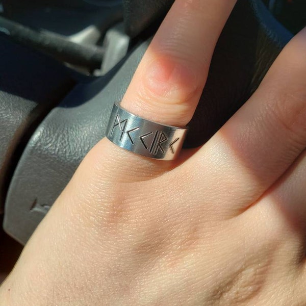 Silver Rune Ring - Viking Jewelry - Custom - Rune Ring - Women Viking ...