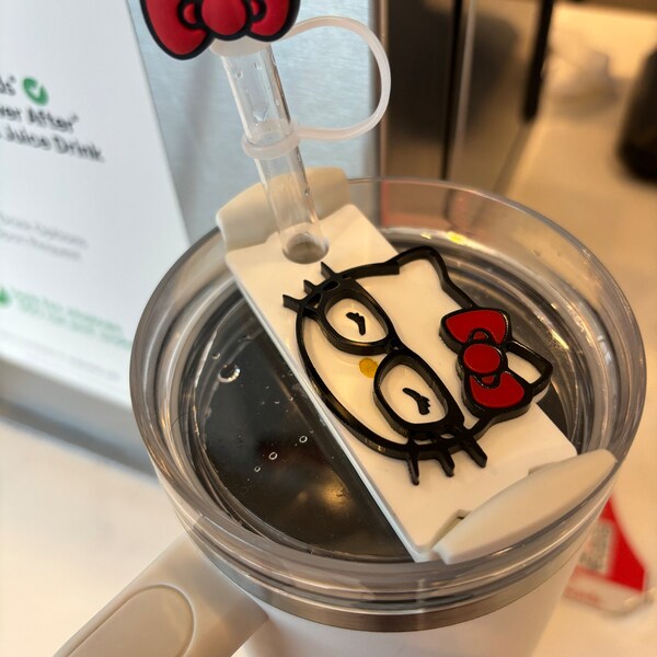 Stanley Tumbler Topper | Cup Tag | Kitty | Hello | Tumbler Topper | 30 ...