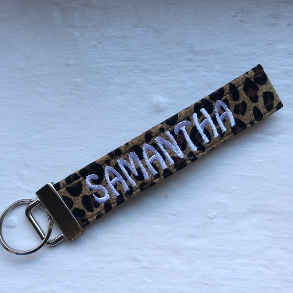 Monogram Key Fob Wristlet: Personalized Cotton Key Chain, Christmas ...