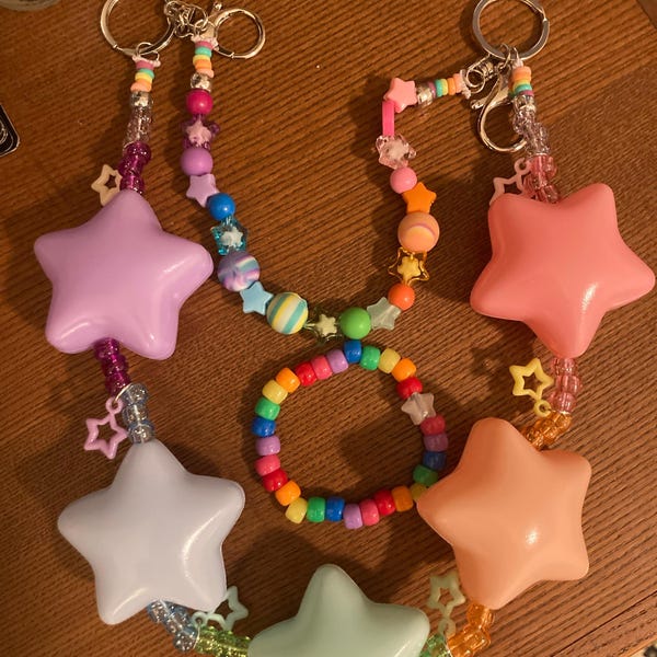 Rainbow Star Kandi Belt Chain - Etsy