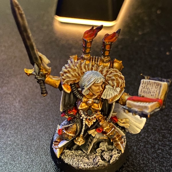 Primaris Space Marine Chaplain Custom Painted Miniature, Available to ...