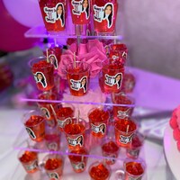 Set of 10 Plastic Shot Glasses With Custom Vinyl Sticker - Etsy