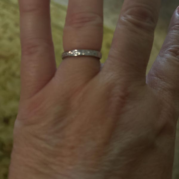 3mm Half Eternity Band Ring Invisible Princess Cut Simulated Diamond CZ ...