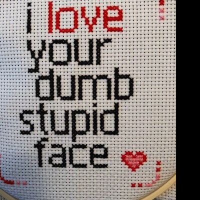 I Love Your Dumb Stupid Face Cross Stitch Pattern Instant Download PDF ...