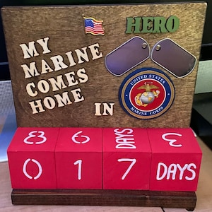 US Army Soldier Military Countdown Calendar Boots Design - Etsy