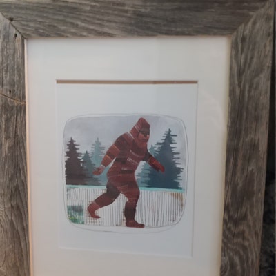 Art Print Wall Art Print of Painting Sasquatch Print Big Foot Art Big ...