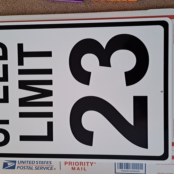 CUSTOM Speed Limit Metal Street Traffic Sign NEW - You Choose the Speed ...