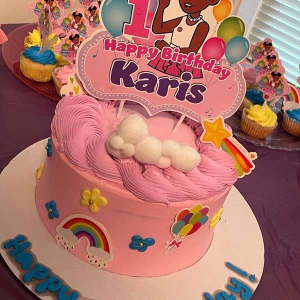 Gracie's Corner Birthday Party Personalized Cake Topper Decoration - Etsy